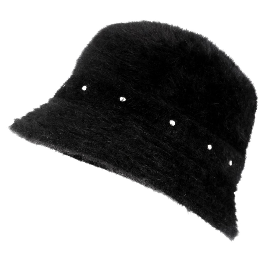Hattar - Gårda Liskeard Angora Bucket Hat (svart)